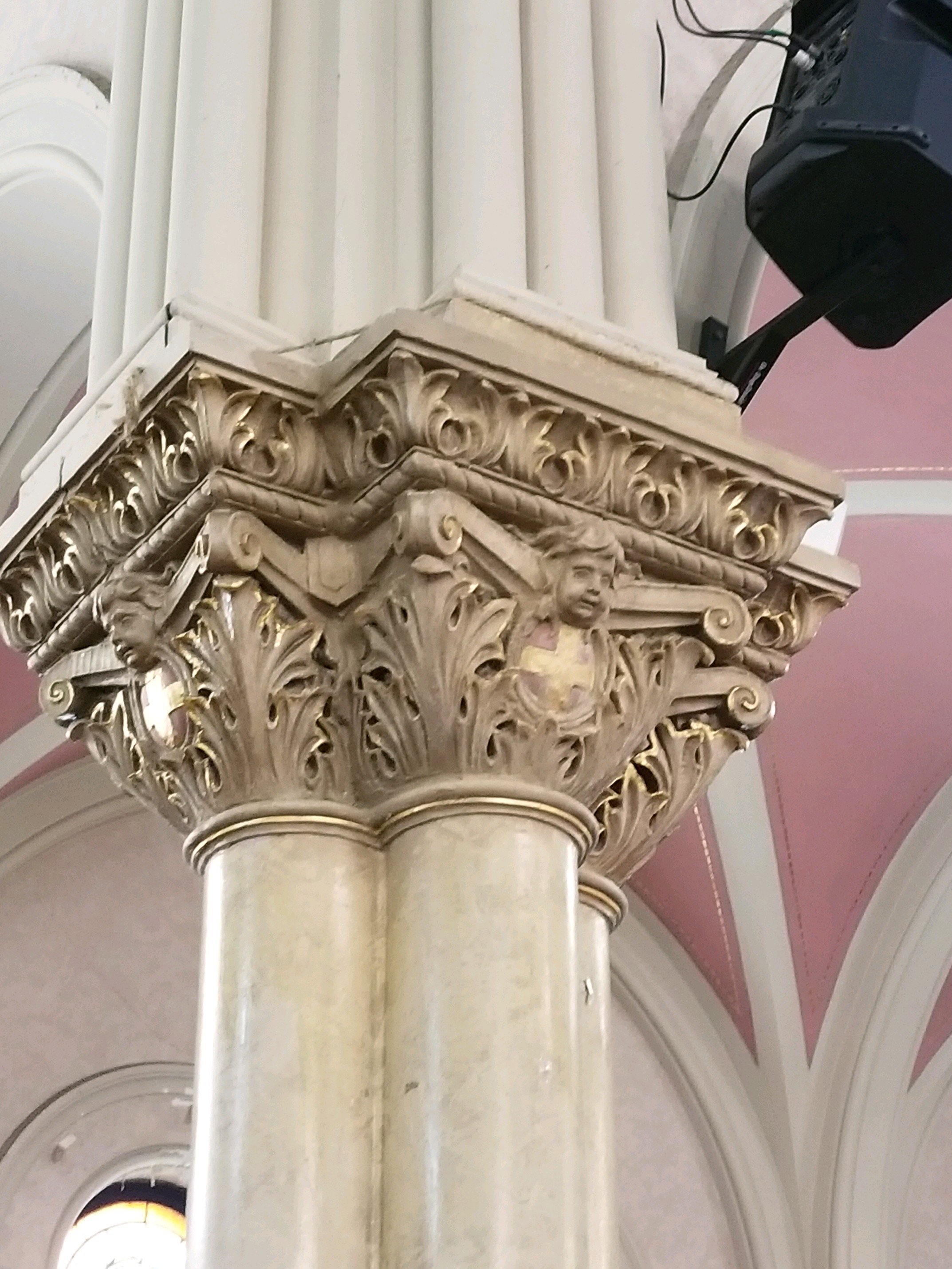 Decorative Plaster Column Capital Repair and Restoration